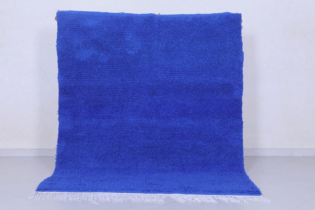 Moroccan Berber Rug Blue 5 X 6.1 Feet Moroccan Blue Rug - Handmade Rug ...