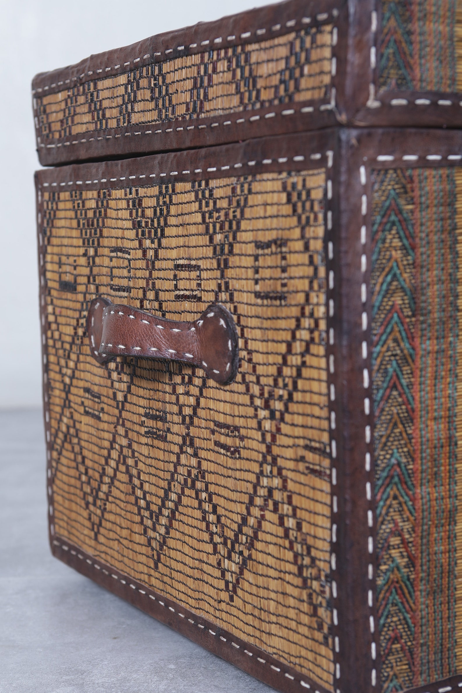 Vintage Tuareg Reed Chest – Handwoven African Storage Trunk - Boho ...