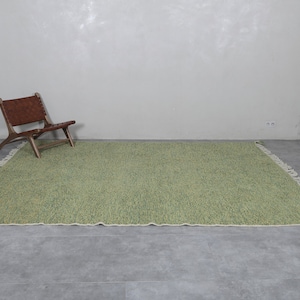 Moroccan Rug Green - Handmade Rug - Moroccan Berber Rug - Solid Rug ...