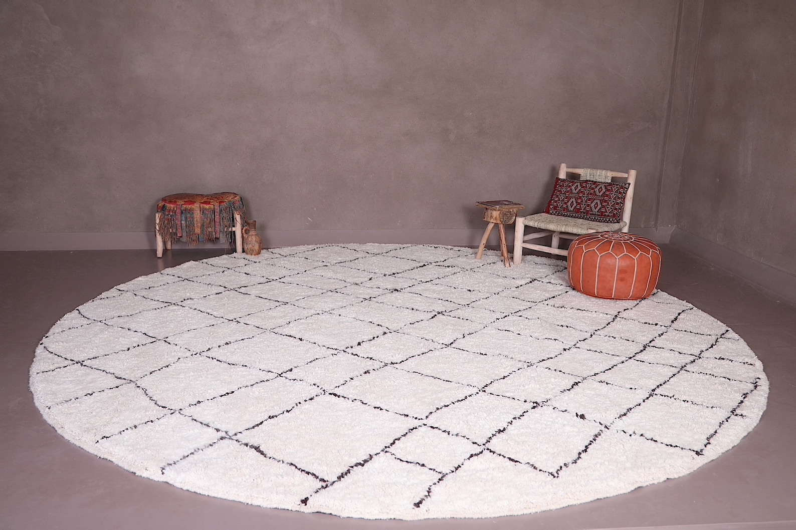 Moroccan Round Rug - Handmade Round Rug - Berber Round Rug - Custom ...