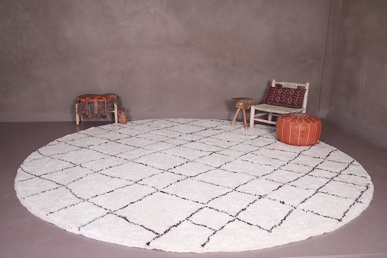 Moroccan Round Rug Handmade Round Rug Berber Round Rug - Etsy