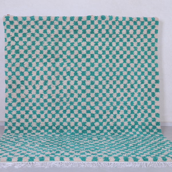 Checkered Green Rug - Etsy