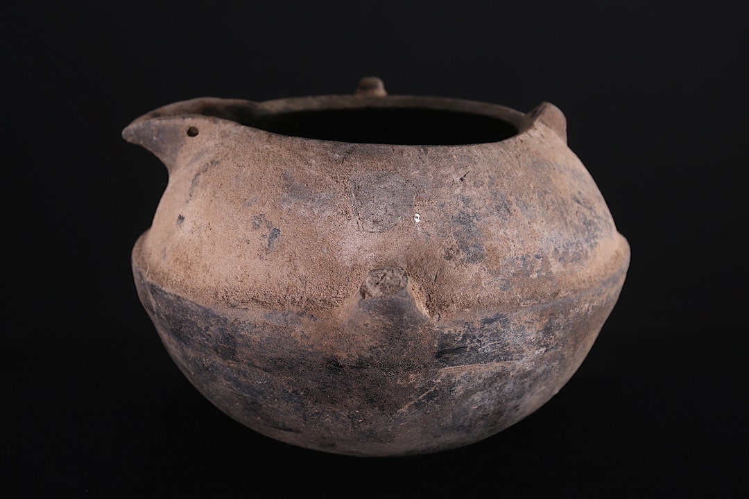 Old Berber Clay Pot 9.4 Inches W X 9.8 Inches H - Vintage Moroccan ...