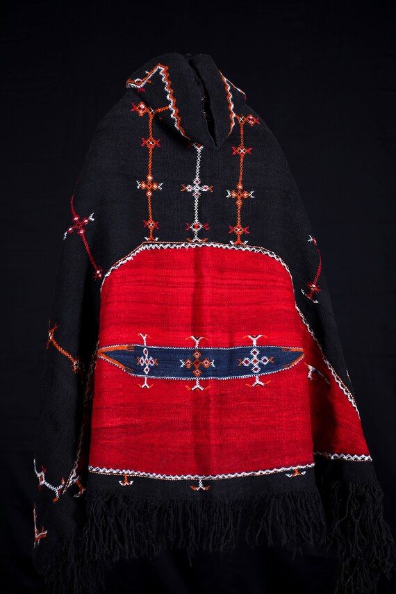 Vintage Burnous - berber burnous - berber cape - moro… - Gem