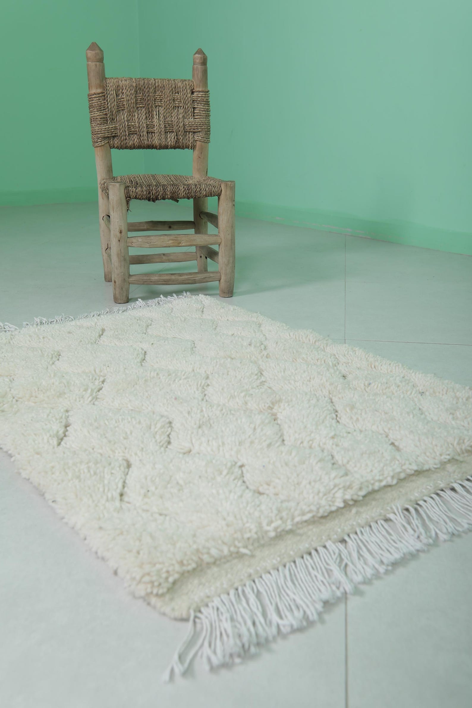 Small Moroccan Beni Ourain Rug 2.2 X 3.2 Ft - Handmade Moroccan Wool ...