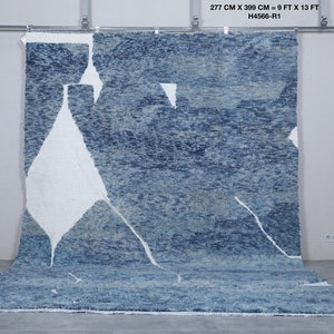 Berber Rug Blue 9 X 13 Feet Moroccan Berber Rug Moroccan Area Rug Wool ...