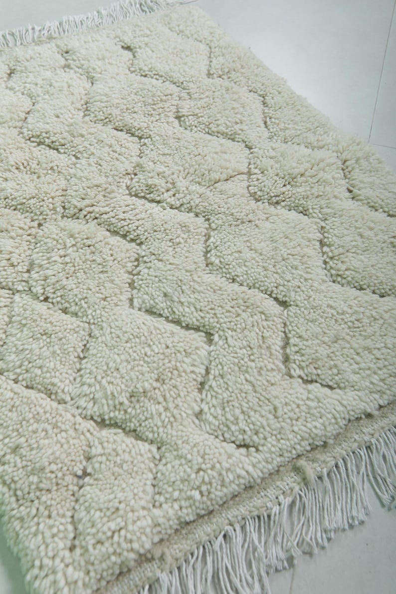 Small Moroccan Beni Ourain Rug 2.2 X 3.2 Ft - Handmade Moroccan Wool ...