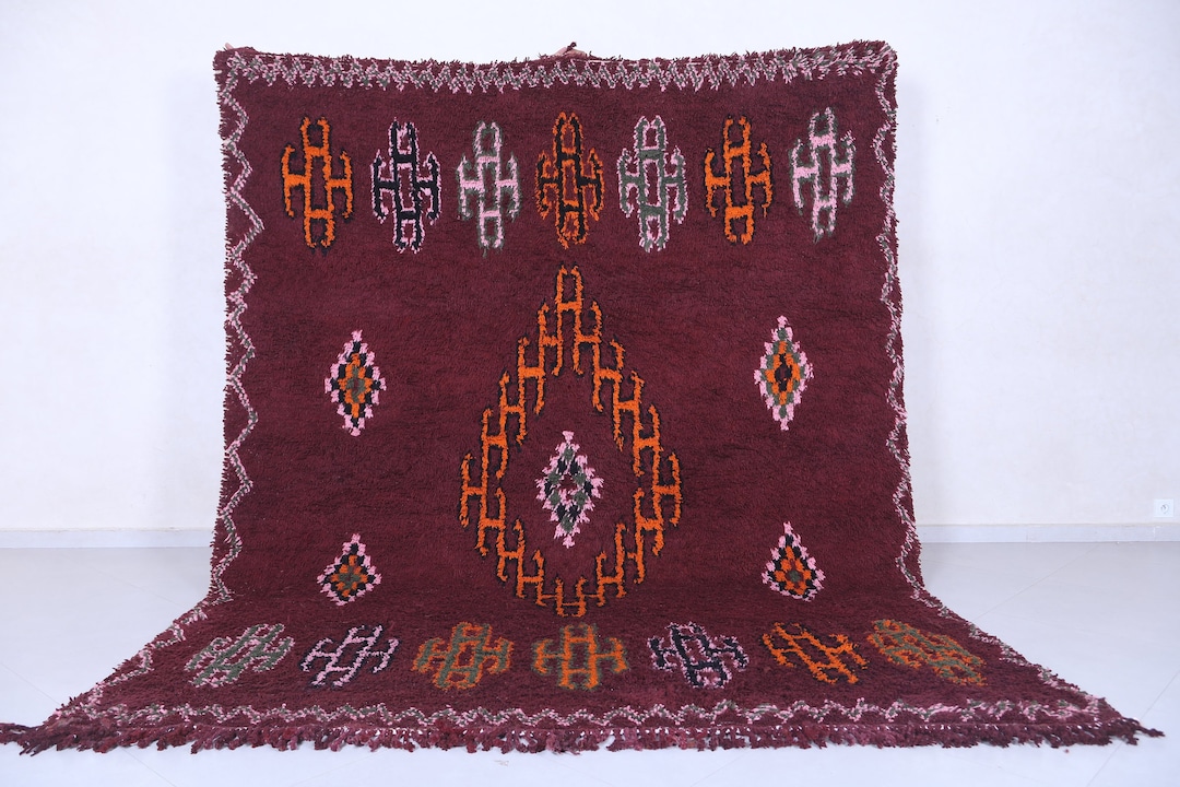 Moroccan Mulberry Rug - Beni Ourain Rug - Custom Rug - Handmade Rug ...