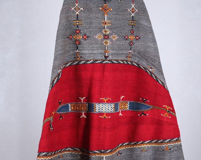 Gray Burnous - Berber Burnous - Berber Cape - Moroccan Burnous - Hooded ...