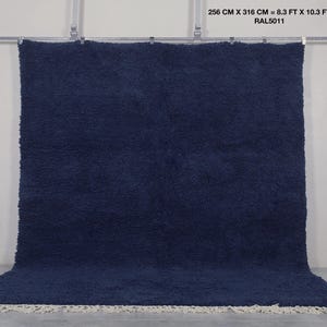 Moroccan Cobalt Blue Rug - Moroccan Solid Rug - Beni Ourain Rug ...