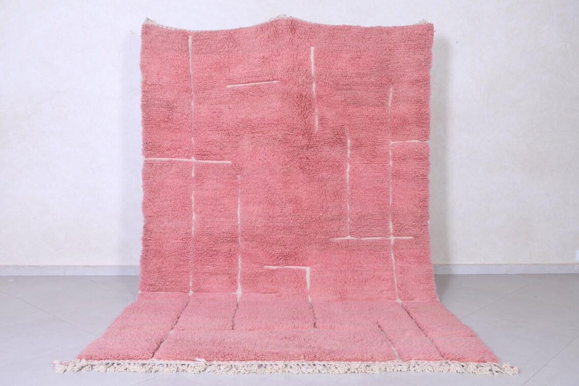 Berber Rug Pink Moroccan Pink Rug Contemporary Rug Pink - Etsy