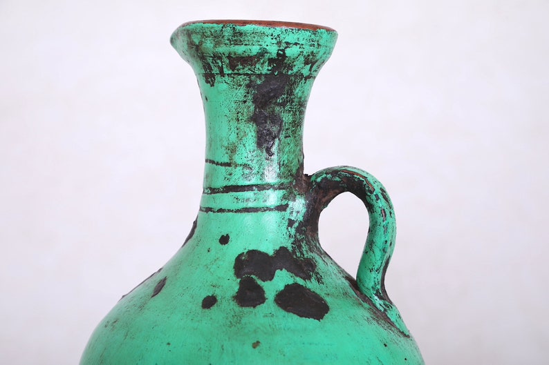 Moroccan Green Jug Moroccan Green Jug Vase Green Pottery - Etsy