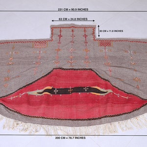 Gray Burnous Berber Burnous Berber Cape Moroccan Burnous Hooded Cape ...