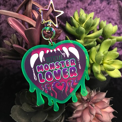 Monster Lover/ Fker Permit Laminated Holographic - Etsy Finland