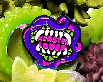 Monster Lover V2 Enamel Pin - Etsy