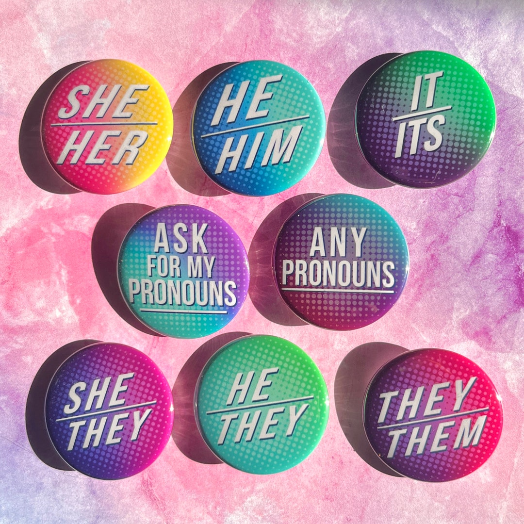Pronoun 1.5in Pin Pinback Button Badge LAST CHANCE - Etsy