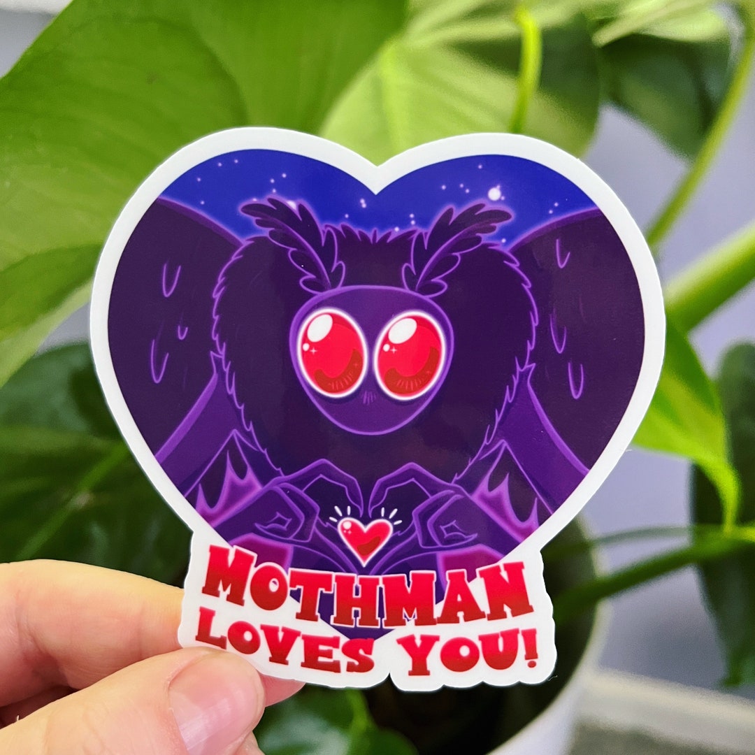 Mothman Loves You 3in Sticker - Etsy
