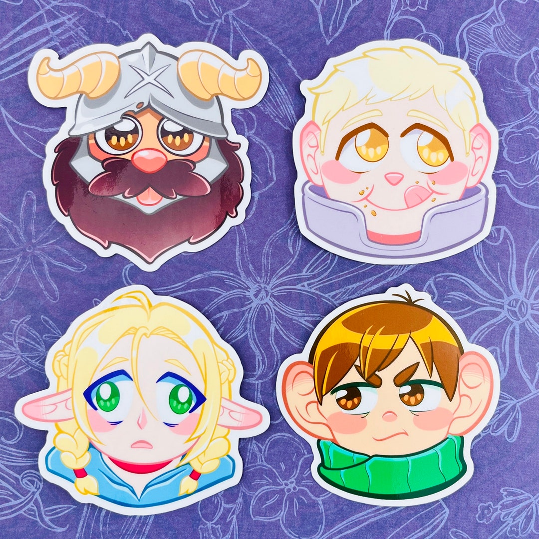Dunmeshi Chibi Character Stickers Laios Chilchuck Marcille and Senshi ...