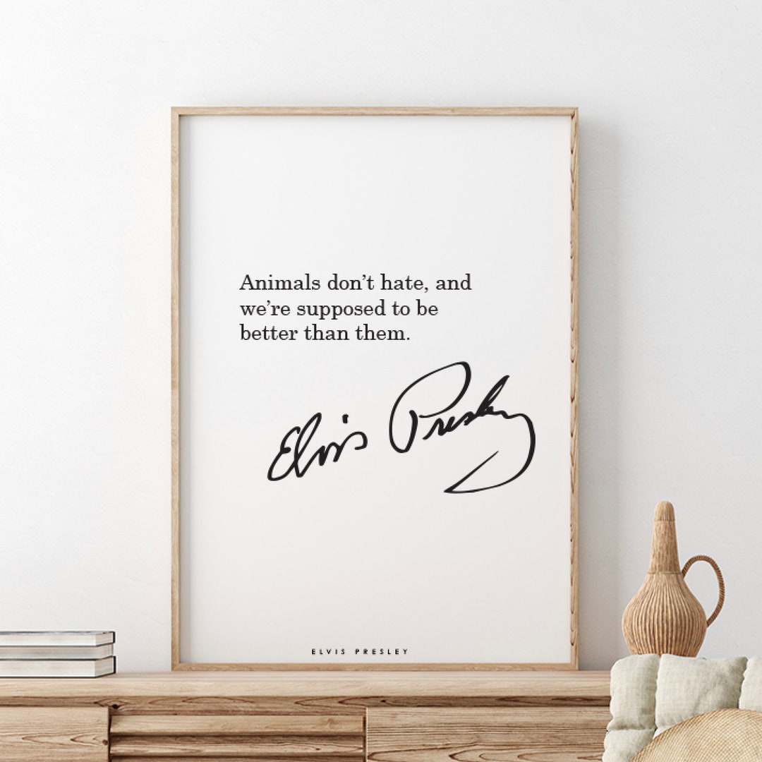 Elvis Presley // Animals Don’t Hate, and We’re Supposed to Be Better ...
