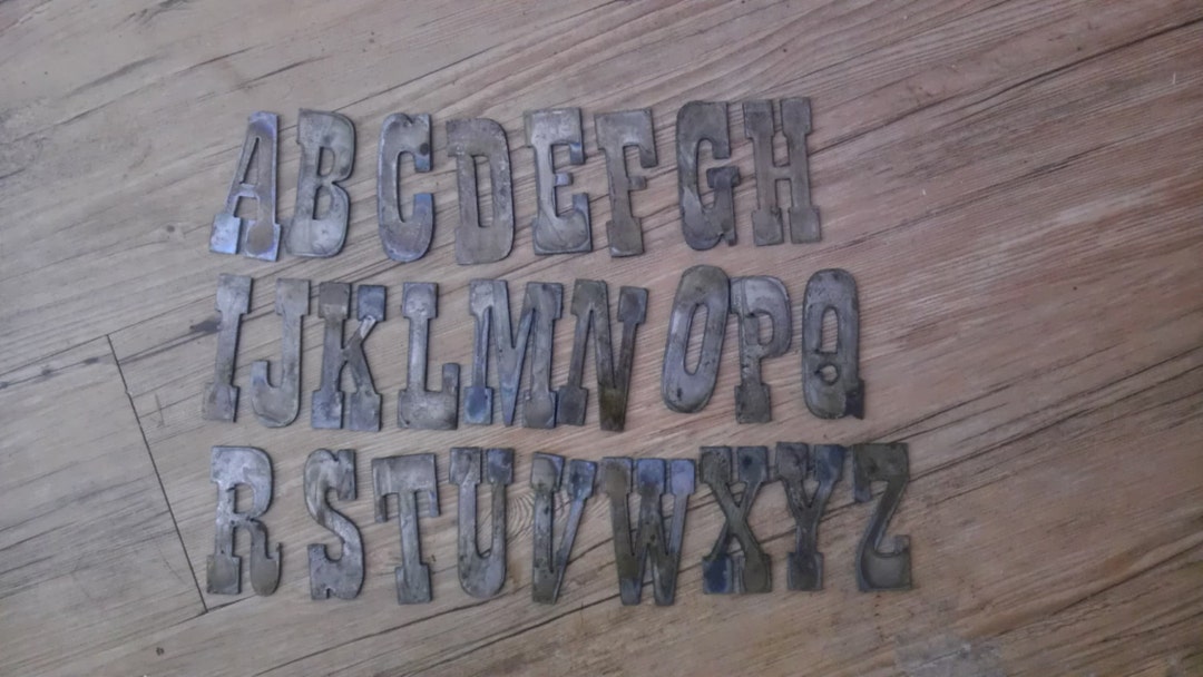 4 Inch Letters Alphabet PER LETTER or NUMBER Rusty Vintage Western ...