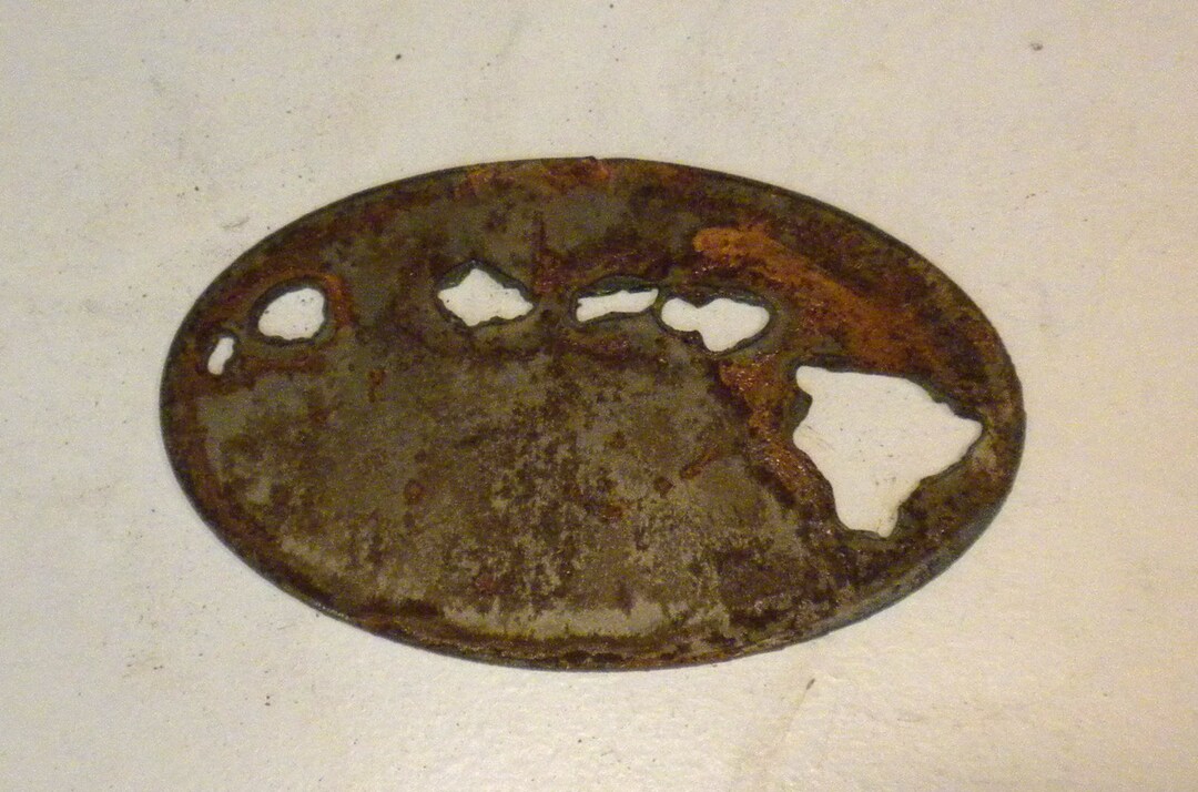 6 Inch State Shape HAWAII HI Rusty Vintage Antique-y Metal Steel Wall ...