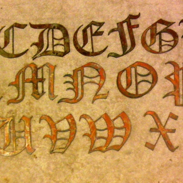 6 Old English Letters - Etsy