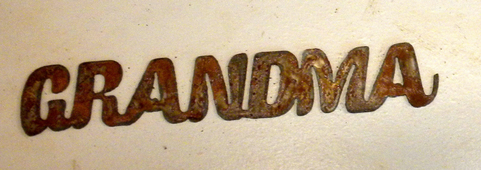 6 inch Word GRANDMA Script Style Rusty Vintage Metal Steel | Etsy
