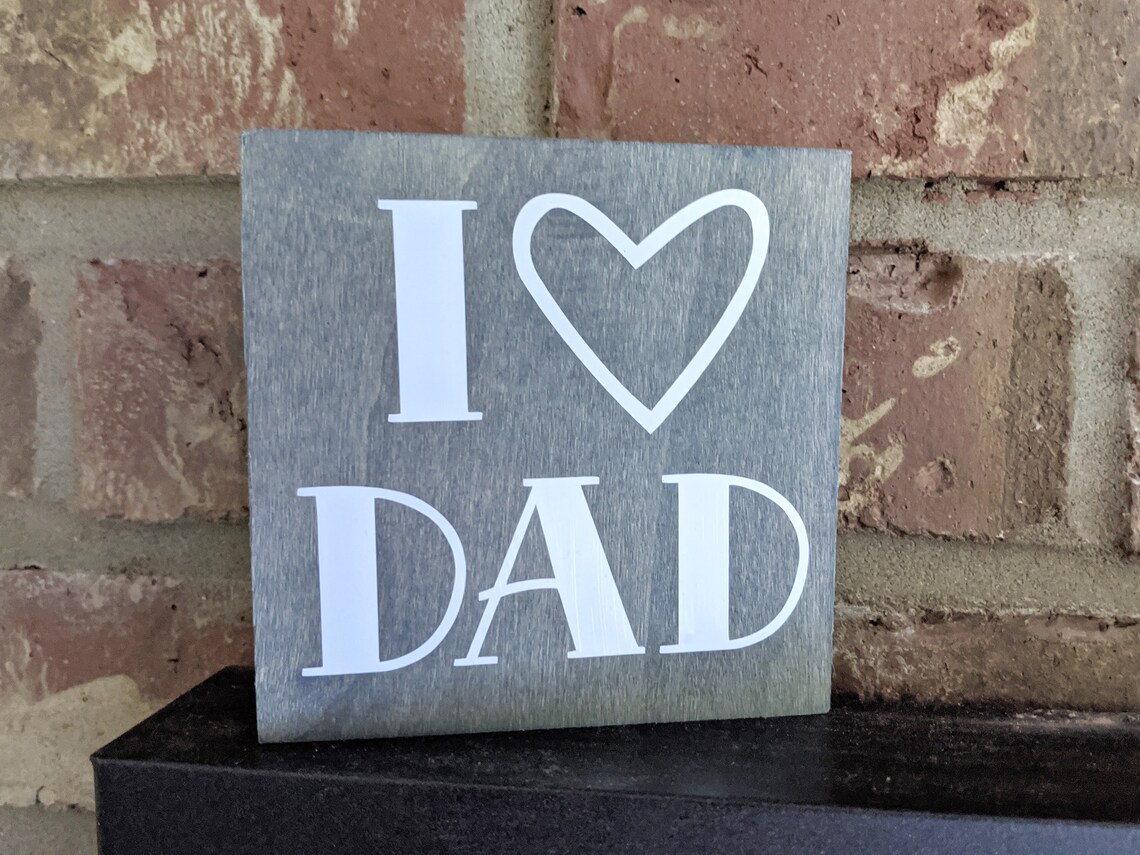 I Heart Dad Small Wood Sign - Etsy