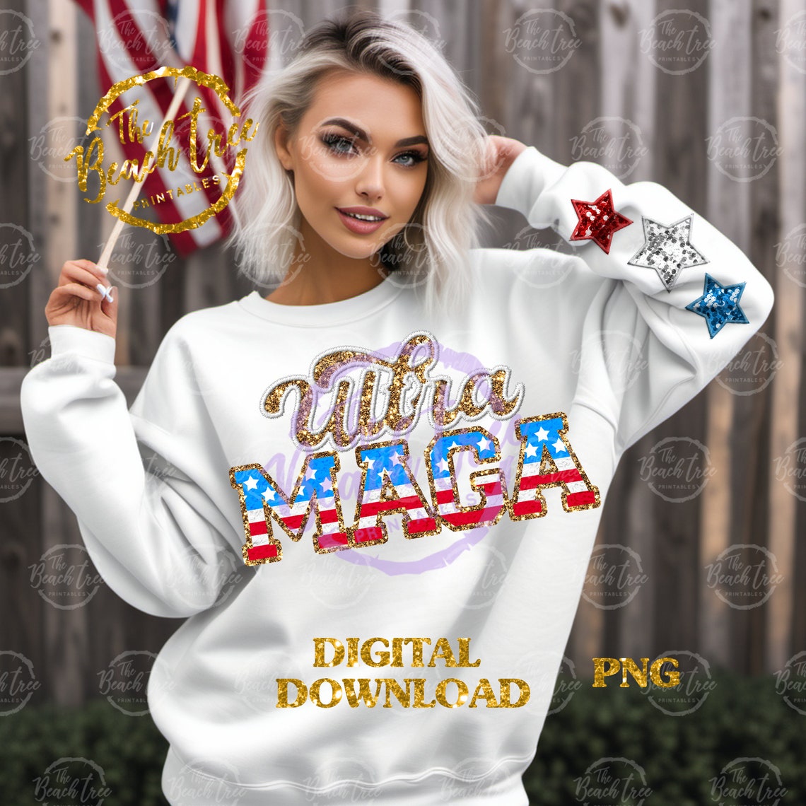 Chenille Lettering Ultra MAGA Png, Ultra Maga, Trendy Election Png ...