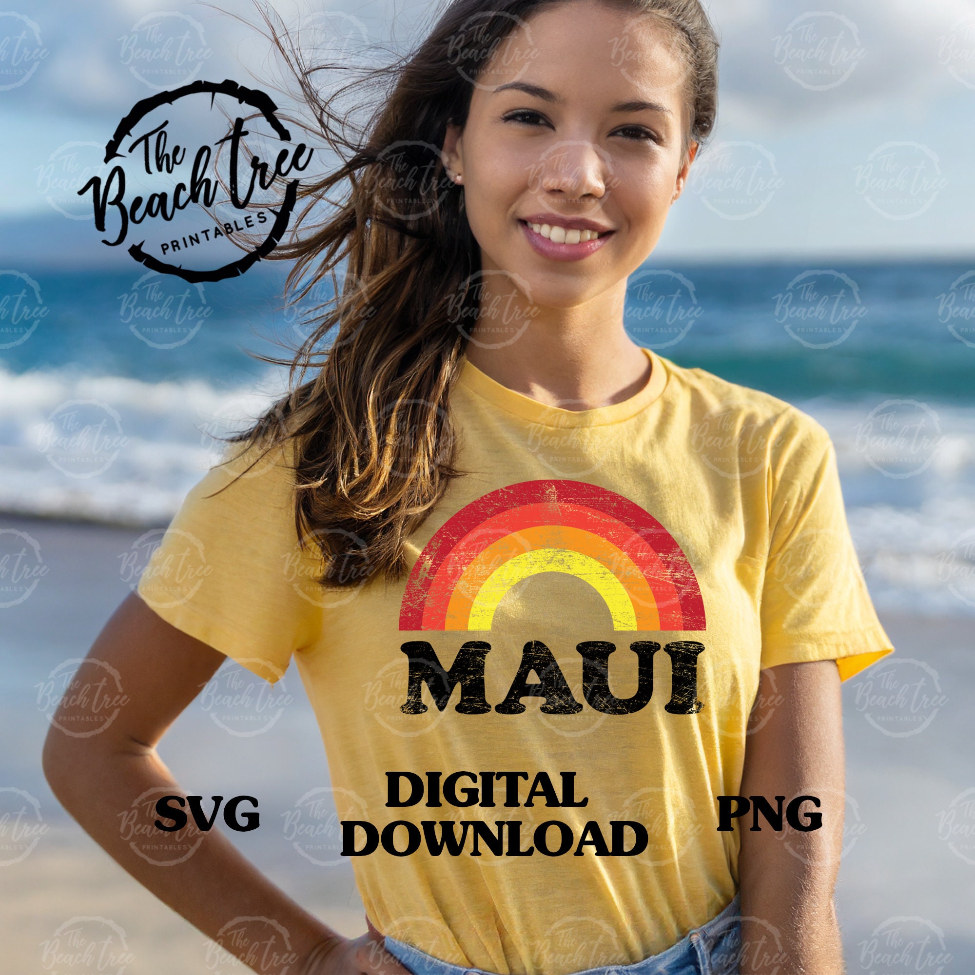 Maui Svg Maui Rainbow Svg Black and White maui - Etsy