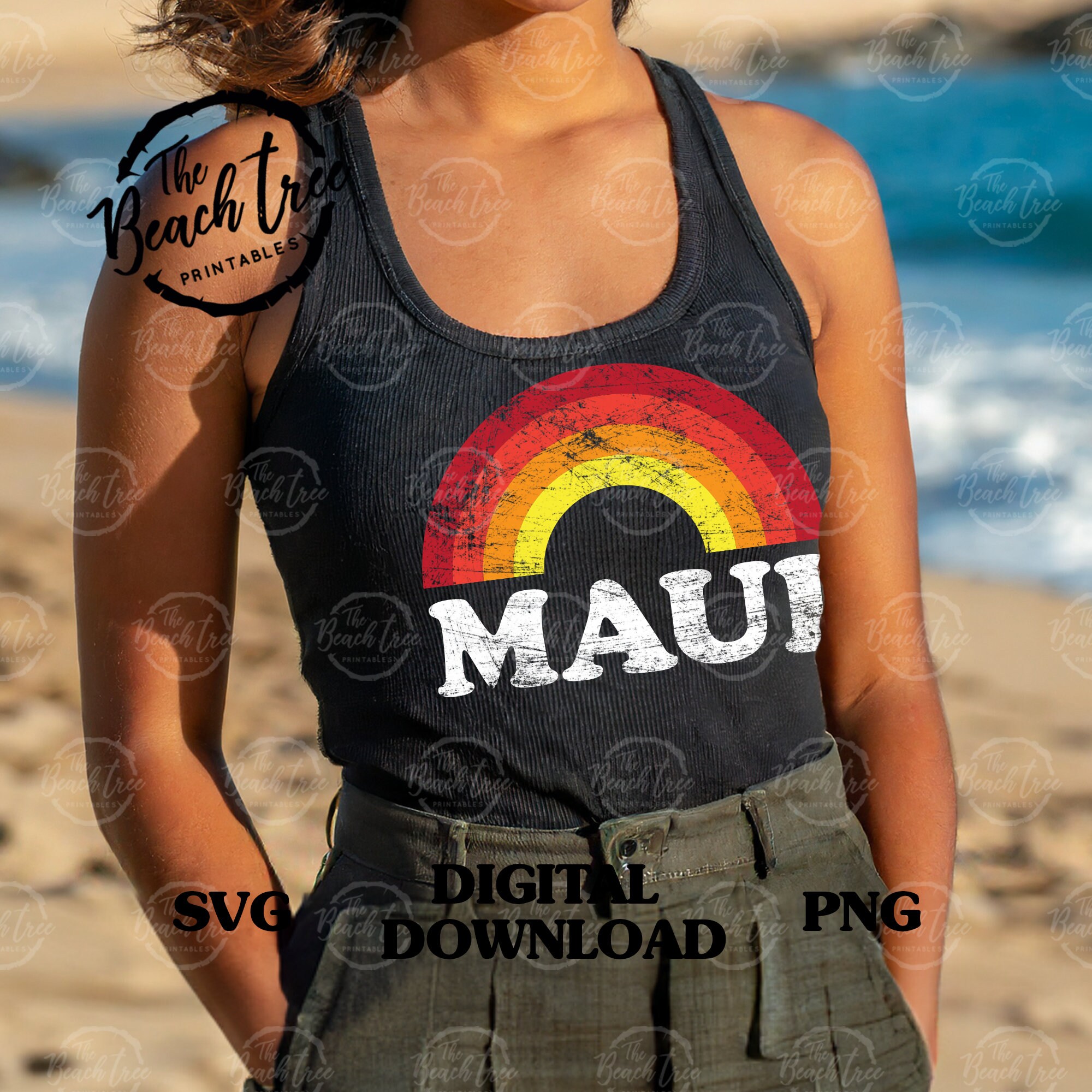 Maui Svg Maui Rainbow Svg Black and White maui - Etsy