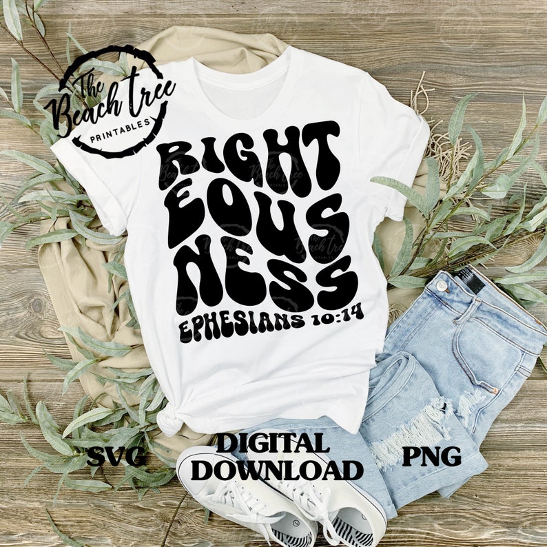 Christian Bible Verse Svg righteousness Ephesians 10:14 - Etsy