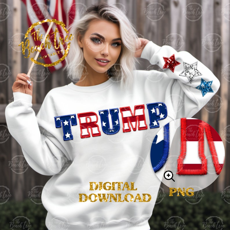 Faux Embroidery Trump, Faux Embroidery MAGA, Faux Embroidery Election ...