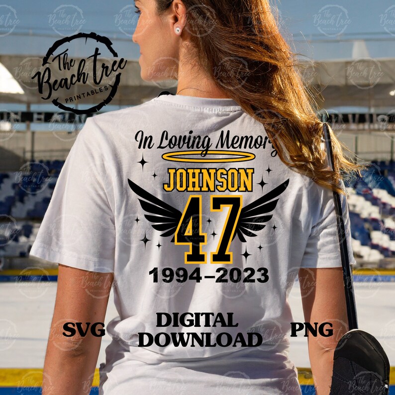 In Loving Memory Adam Johnson 47 Svg and Png, RIP Adam Johnson ...