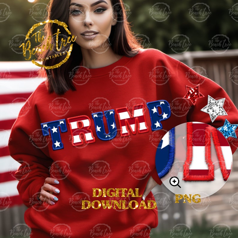 Faux Embroidery Trump, Faux Embroidery MAGA, Faux Embroidery Election ...