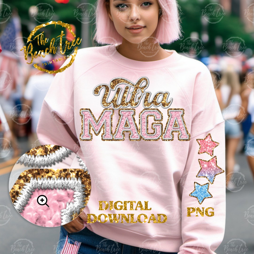 Chenille Lettering Ultra MAGA Png, Ultra Maga, Trendy Election Png ...