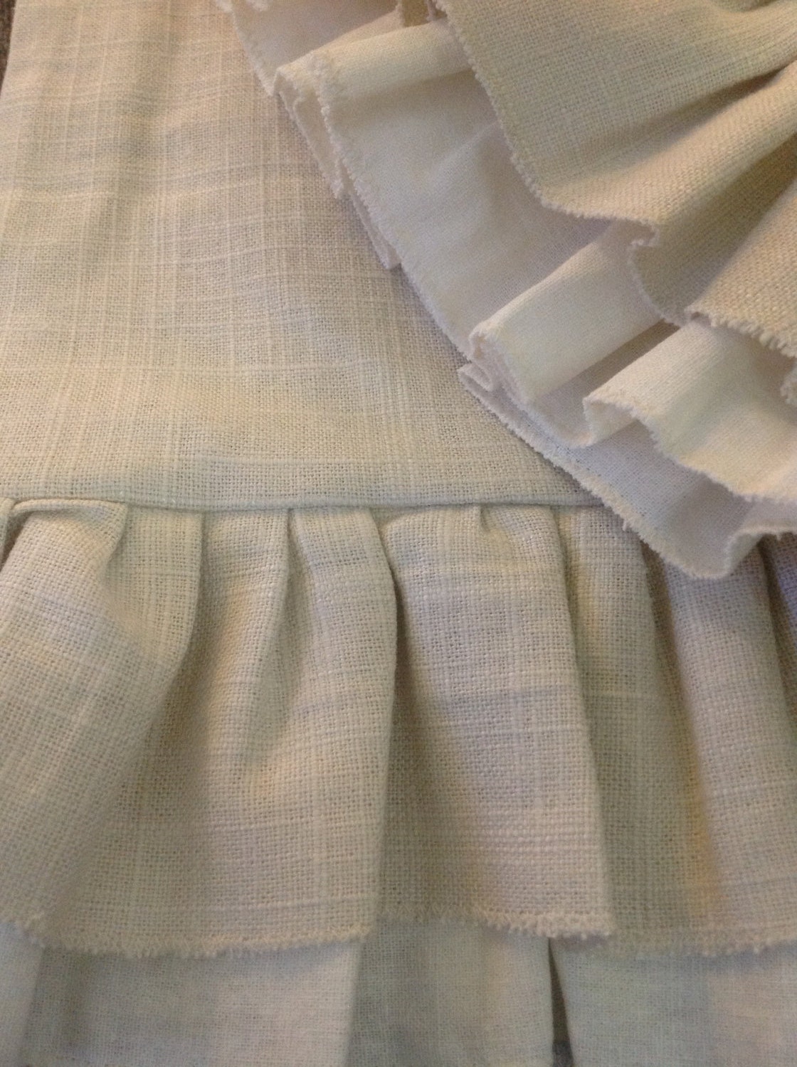 Girls Double Ruffled Linen - Etsy