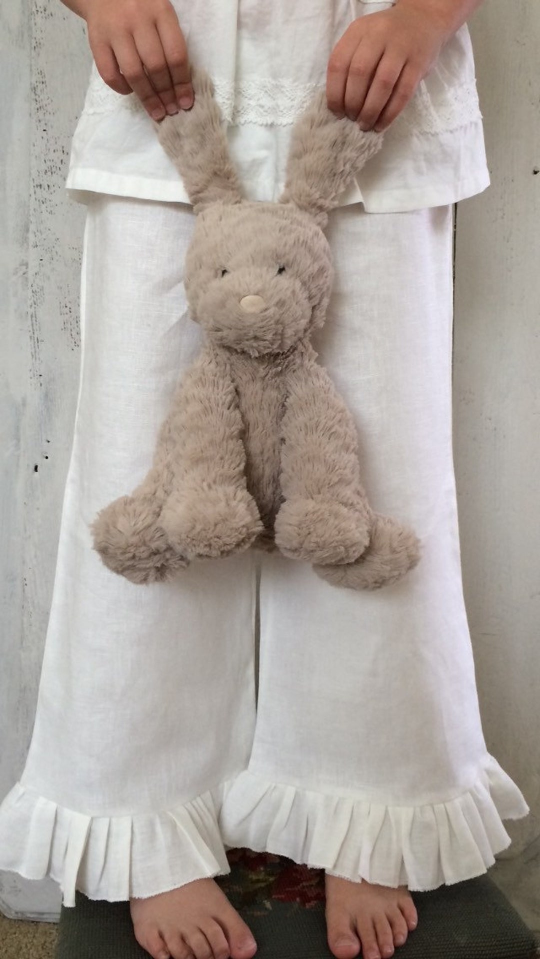 Girls White Linen Pants - Etsy