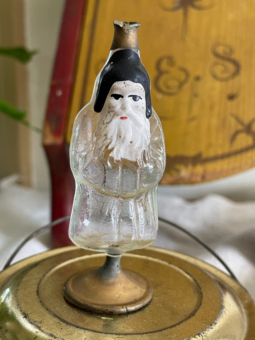 Antique Santa Perfume Bottle - Etsy
