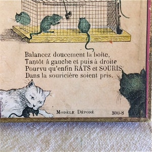 Antique French Game With Cats - Etsy
