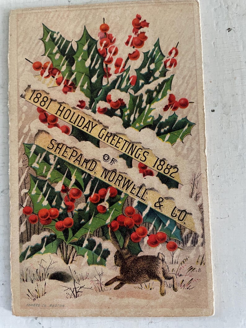Antique Christmas Trade Card - Etsy