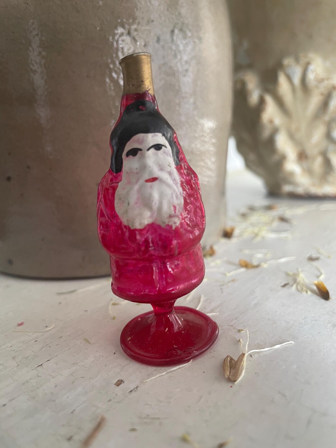 Antique Santa Perfume Bottle - Etsy