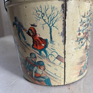Antique Mini Christmas Latd Pail - Etsy