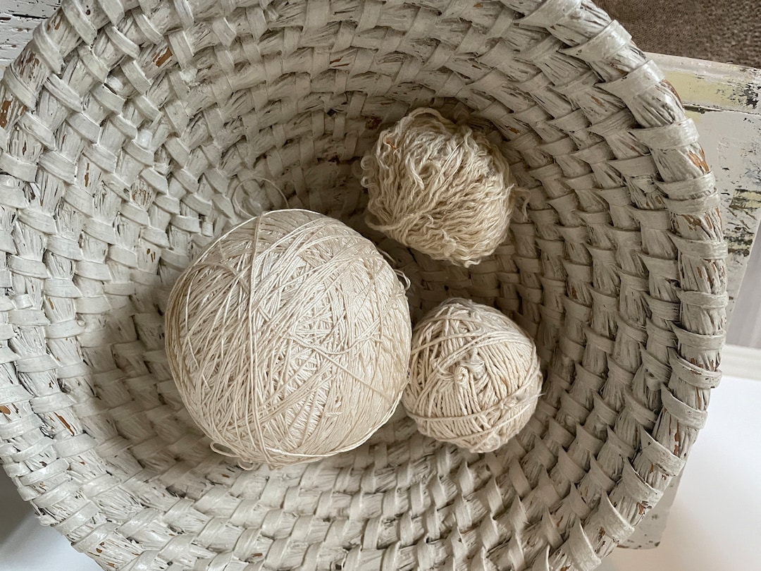 Antique White String Balls (3 ) - Etsy