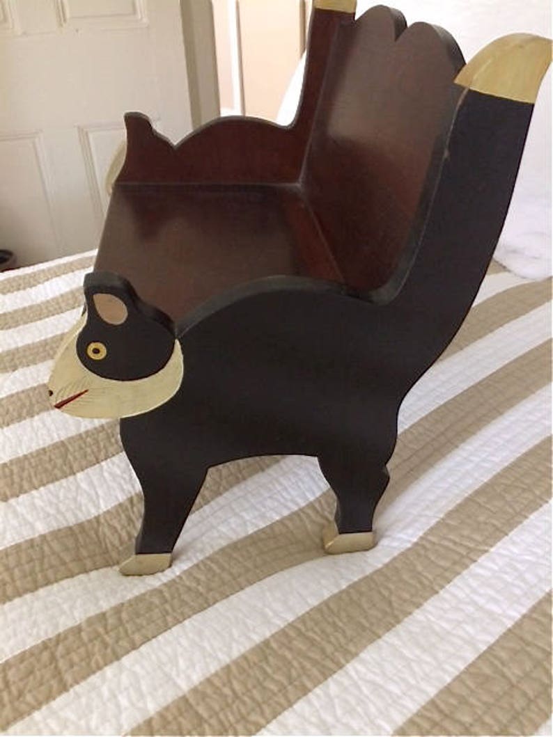 Antique Cat Bench Folk Art AAFA - Etsy