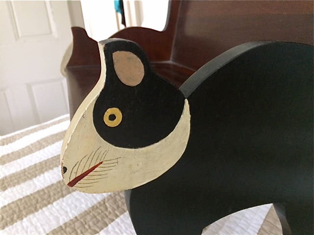 Antique Cat Bench Folk Art AAFA - Etsy
