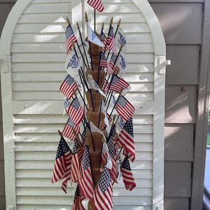 Antique Flag Holder and Flags - Etsy