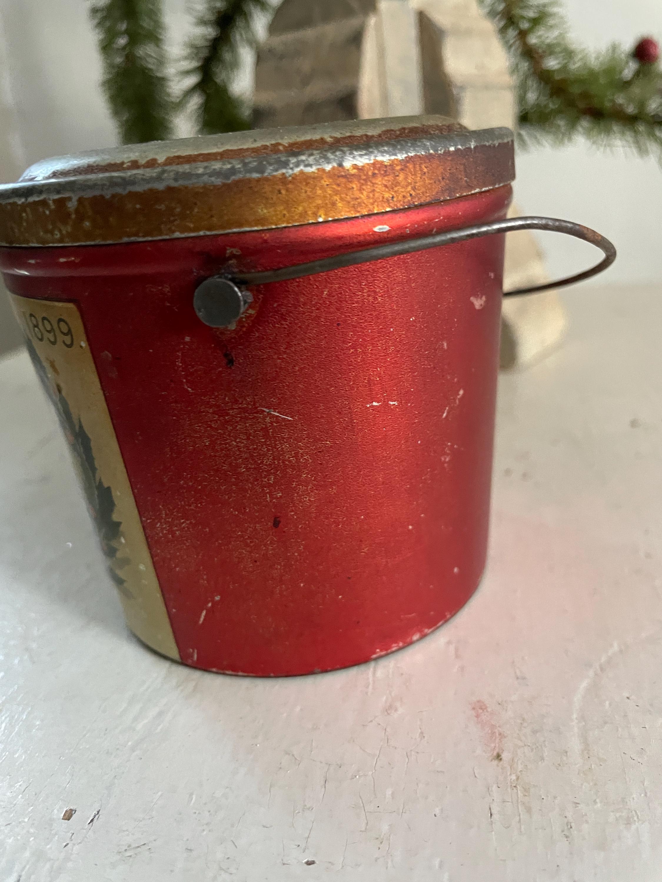 Antique Mini Christmas Lard Pail - Etsy