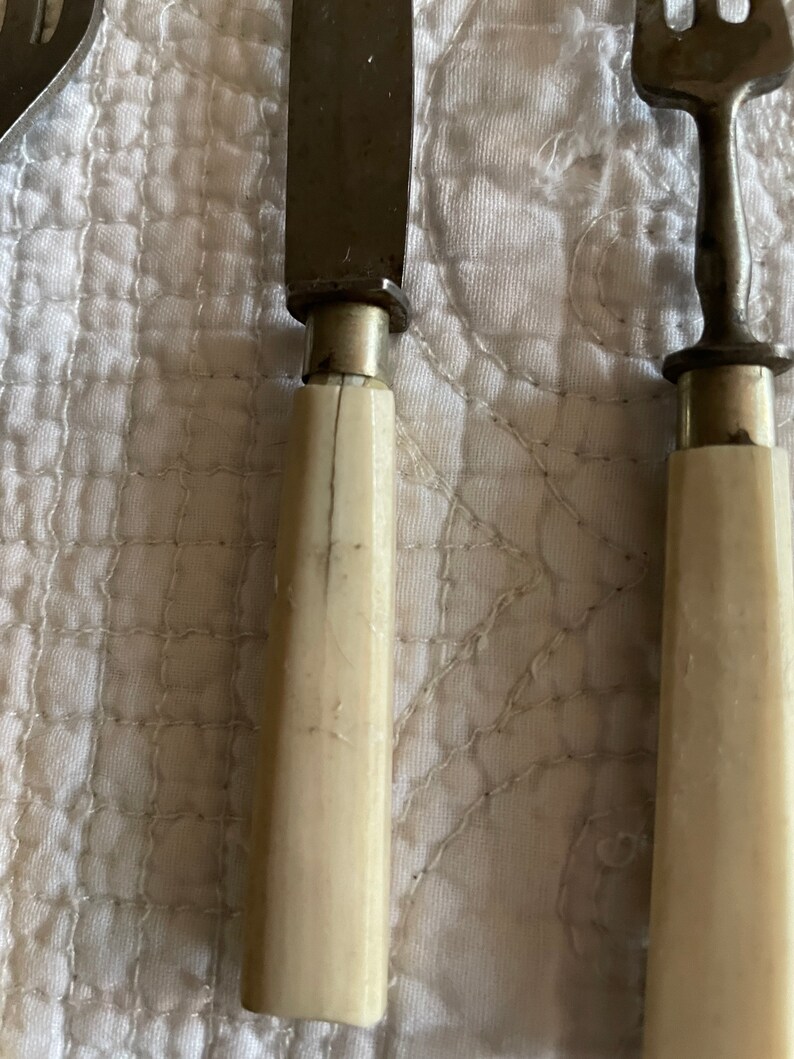 Antique Bone-handled Knives and Forks - Etsy