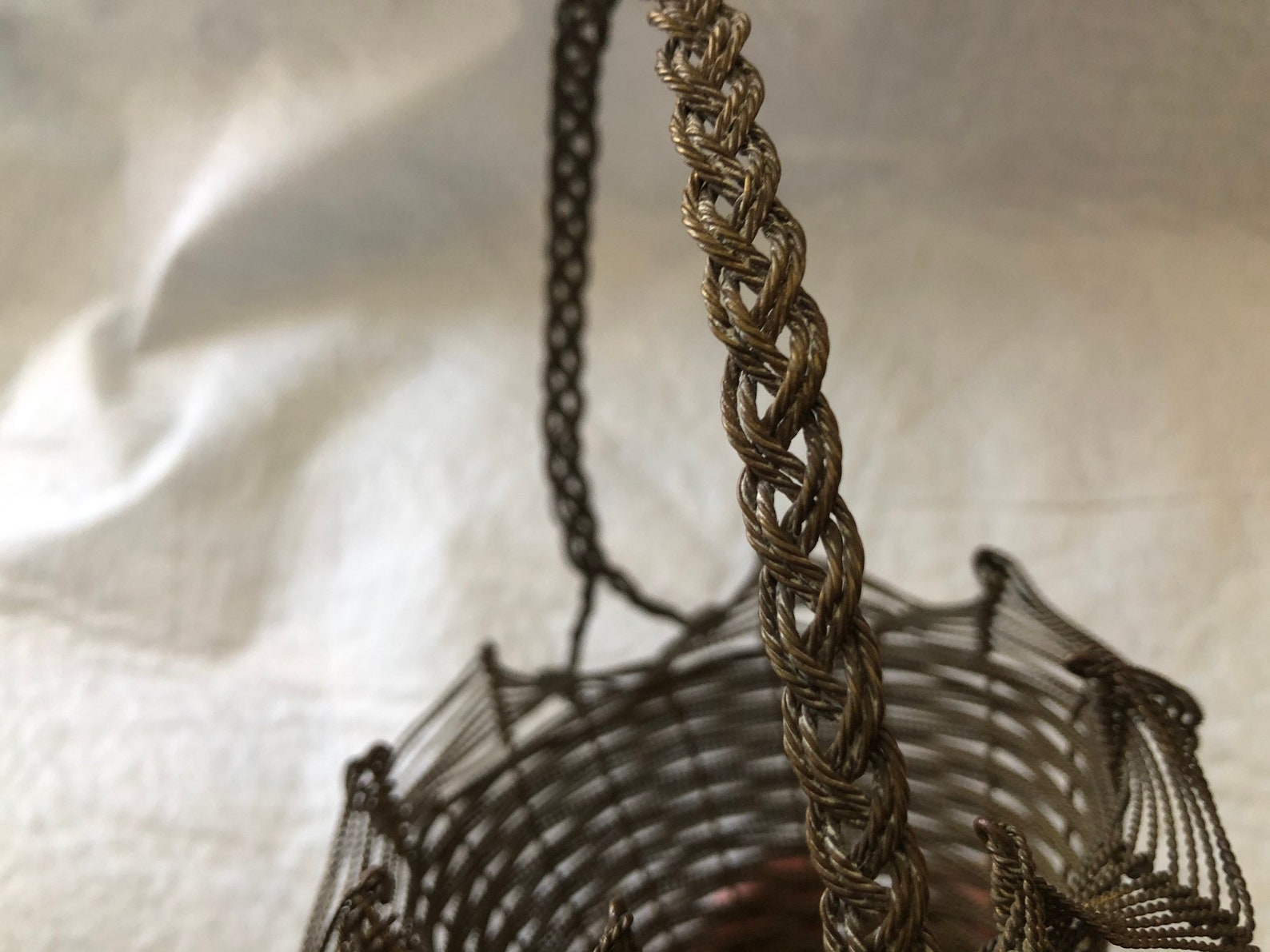 Antique French Wire Basket | Etsy